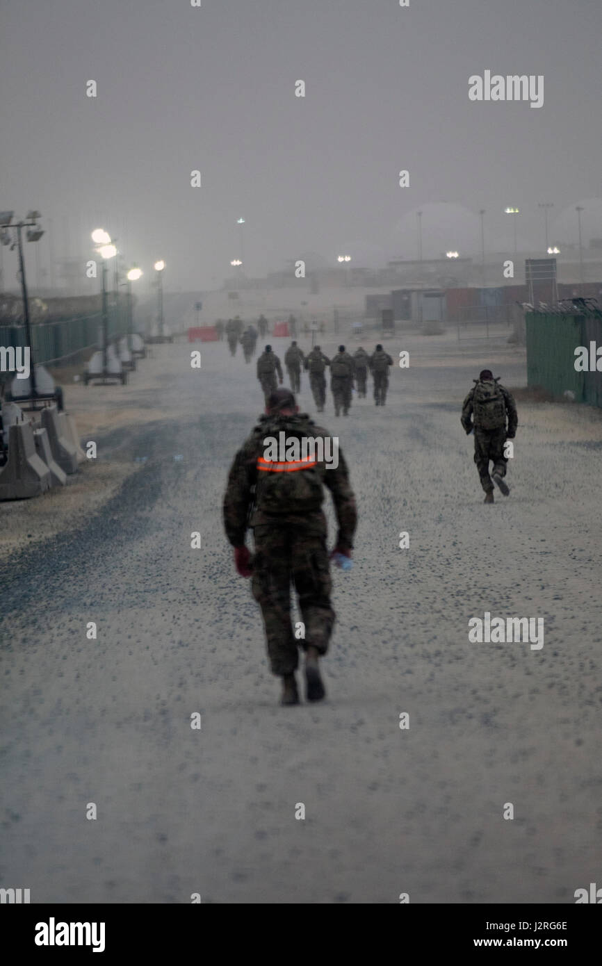 Soldiers ruck during the ruck-march portion of the German Armed Forces ...
