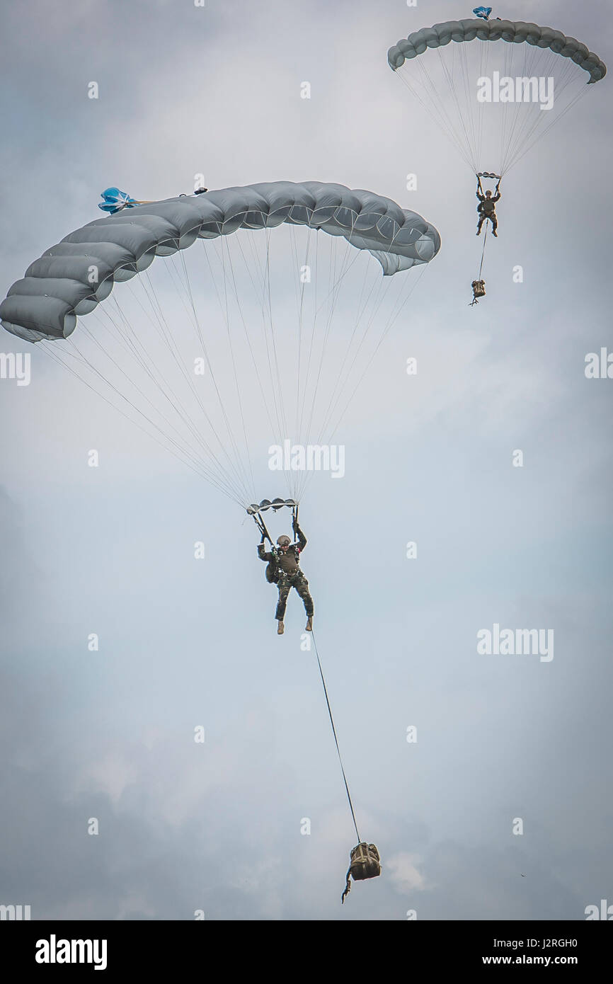 The Marine Air-Ground Task Force Demonstration Team displays the coordinated use of close air ...