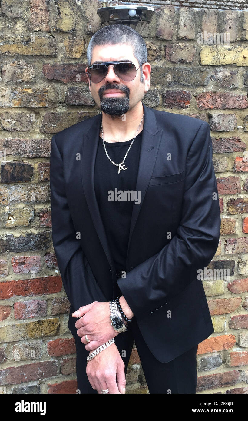 George Michael fan Saf Sathi in Bushey, Hertfordshire, as George ...