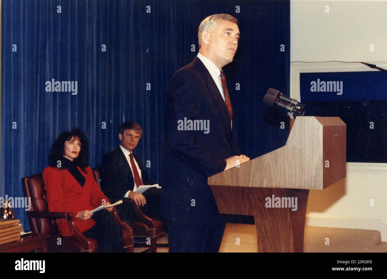 ROSKENS- END HUNGER AWARDS 1990 - Man speaking at the podium Stock ...