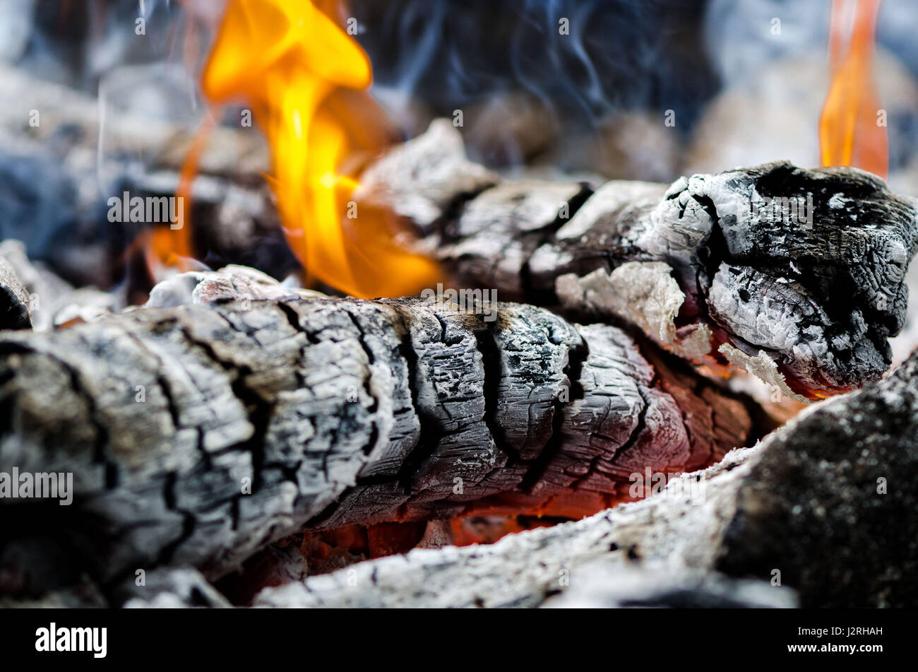 Extreme close up of an outdoor fire burning Stock Photo - Alamy