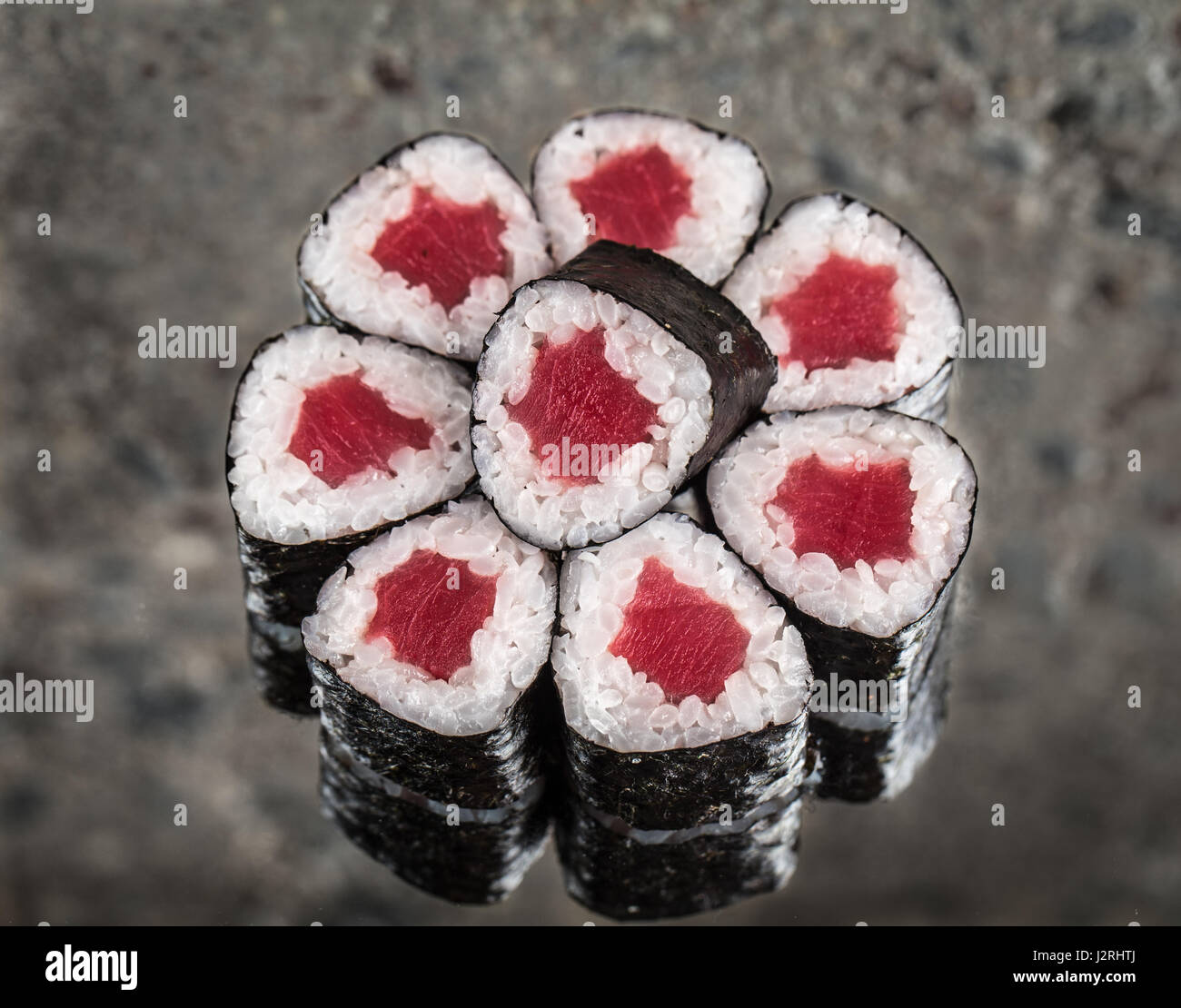 Mini roll with tuna Stock Photo - Alamy