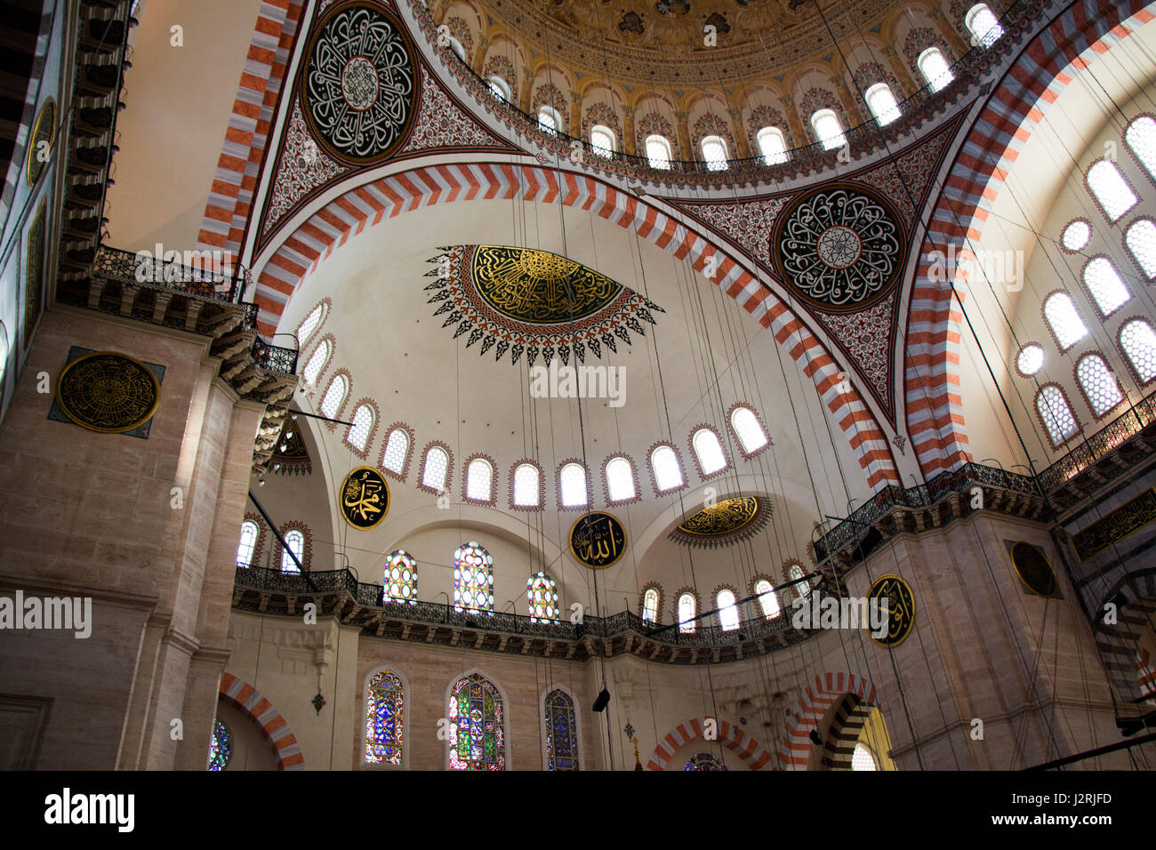 Inner view of dome in Ottoman architecture in, Istanbul, Turkey Stock ...