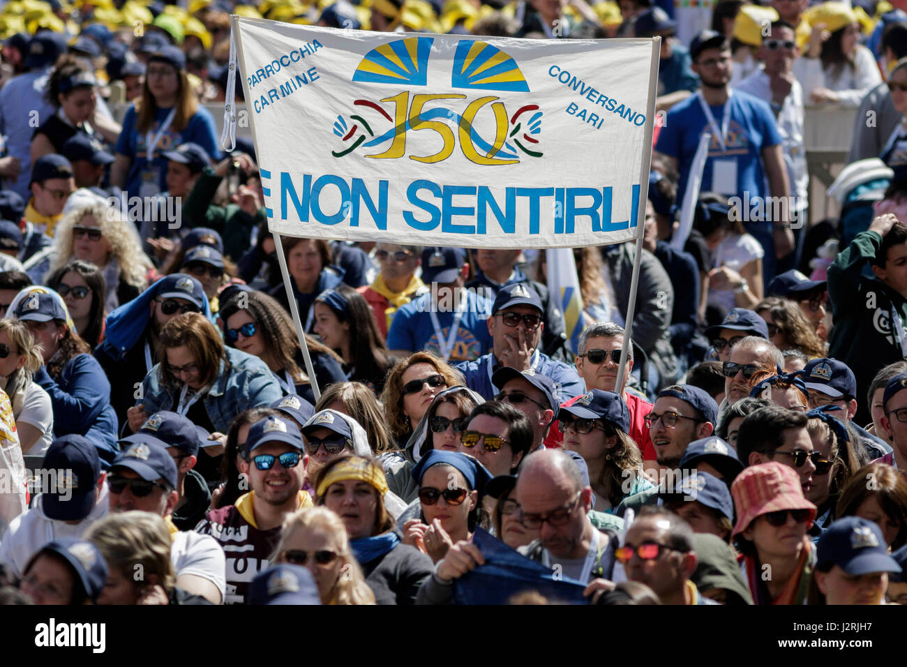 Vatican City, Vatican. 30th Apr, 2017. Members of the Italian lay ...