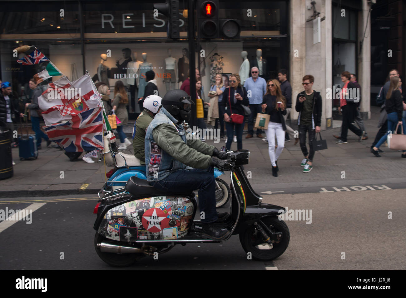 London, UK. 30th Apr, 2017. The Mods are pictured while gather with ...
