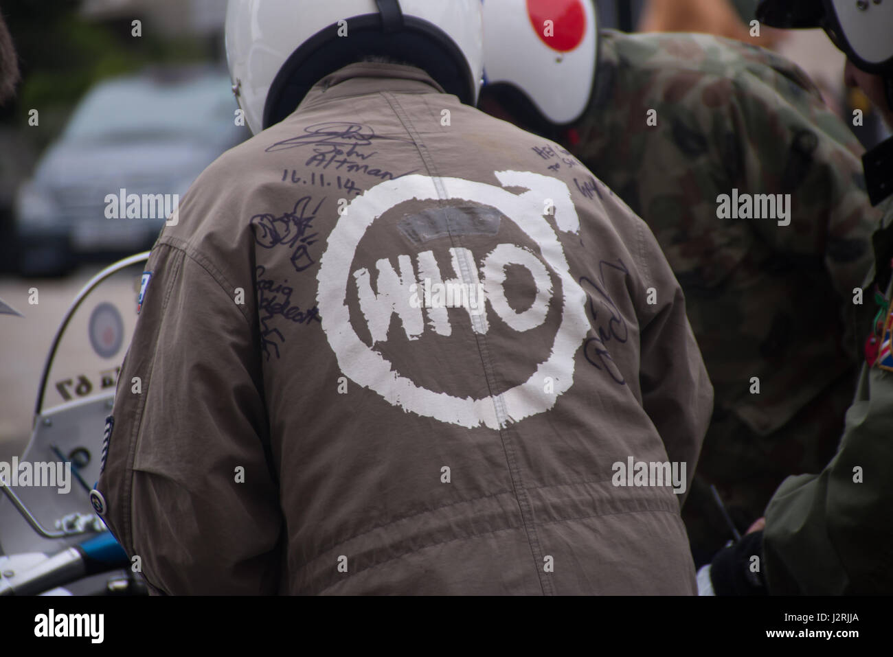 London, UK. 30th Apr, 2017. The Mods are pictured while gather with ...
