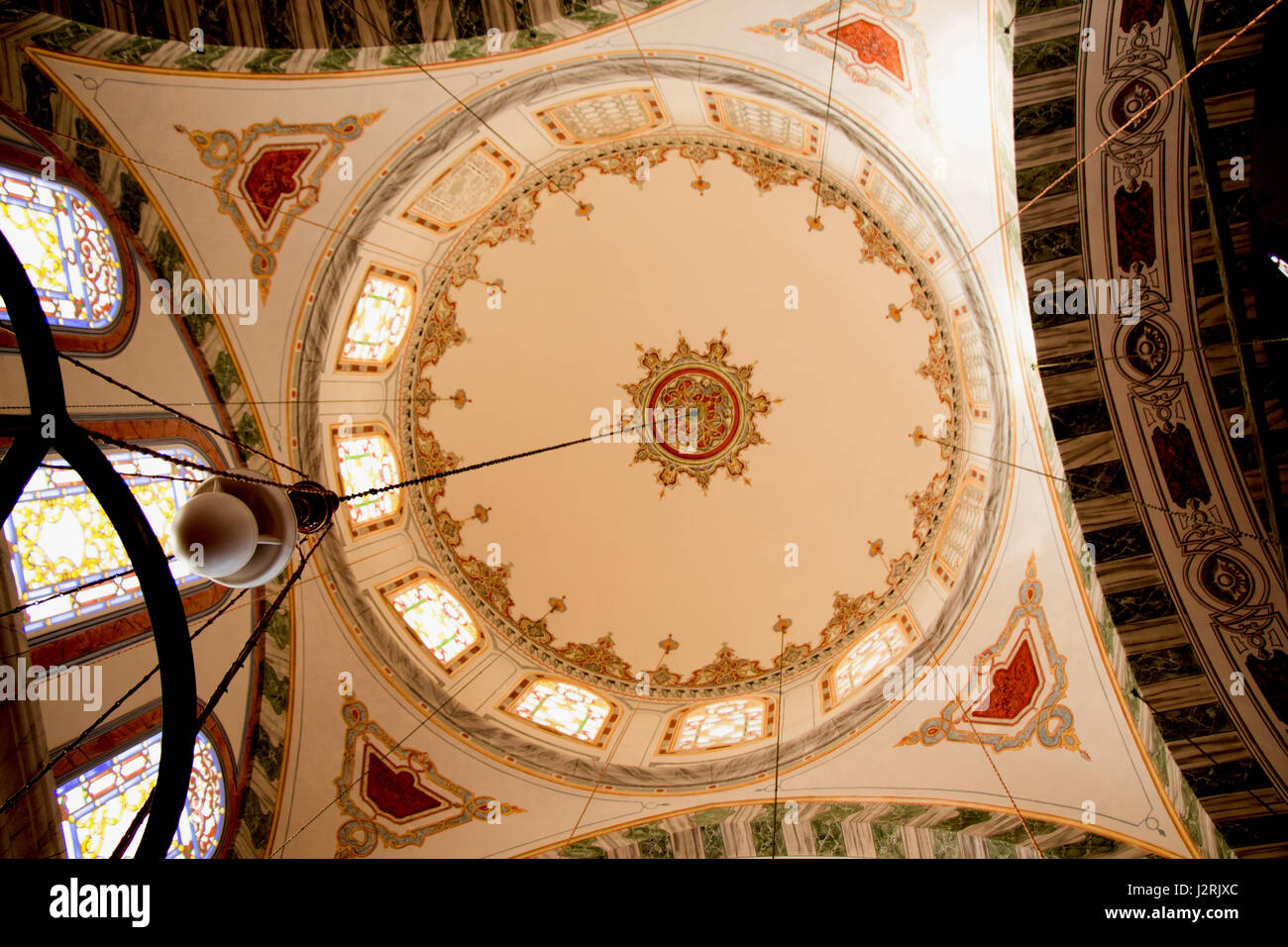 Inner view of dome in Ottoman architecture in, Istanbul, Turkey Stock ...