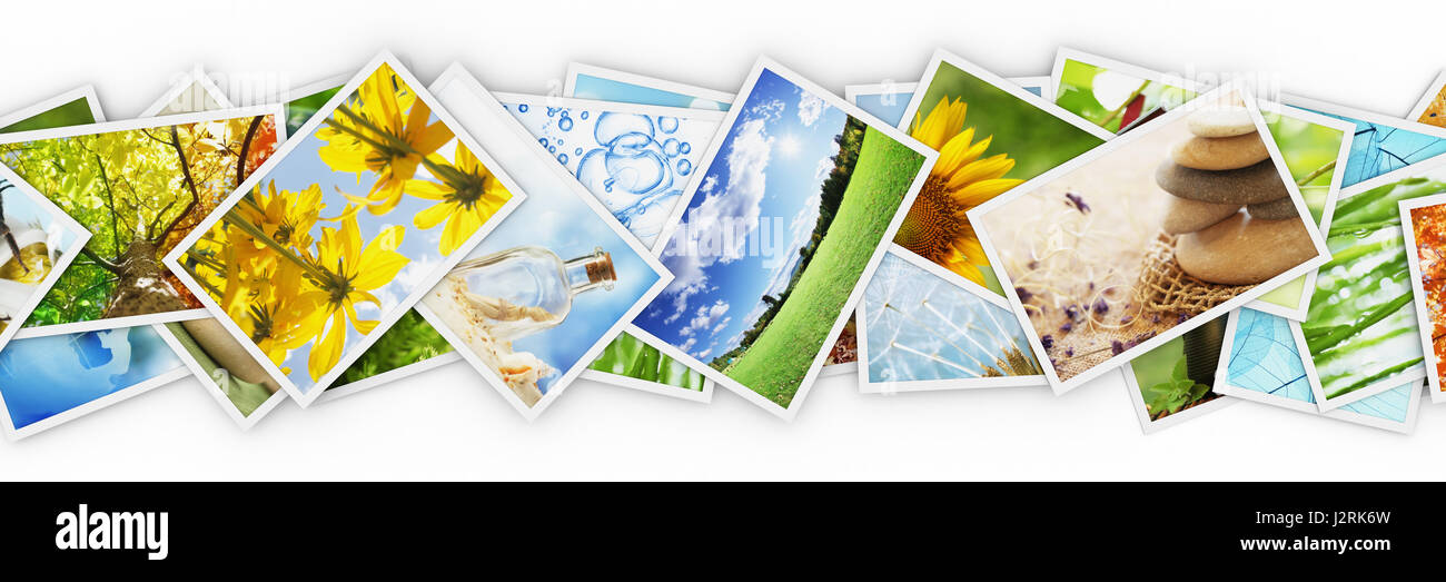 Stacks of colorful photos Stock Photo - Alamy