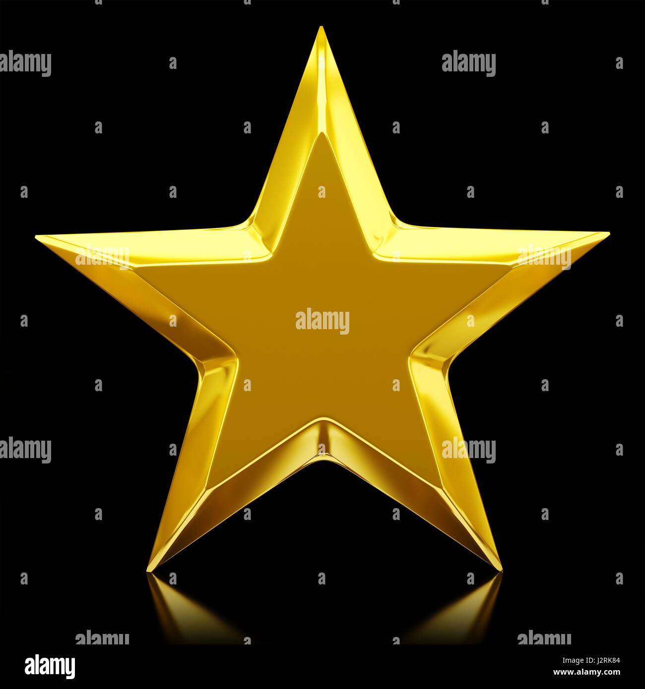 Shiny golden star - 3d rendering Stock Photo - Alamy