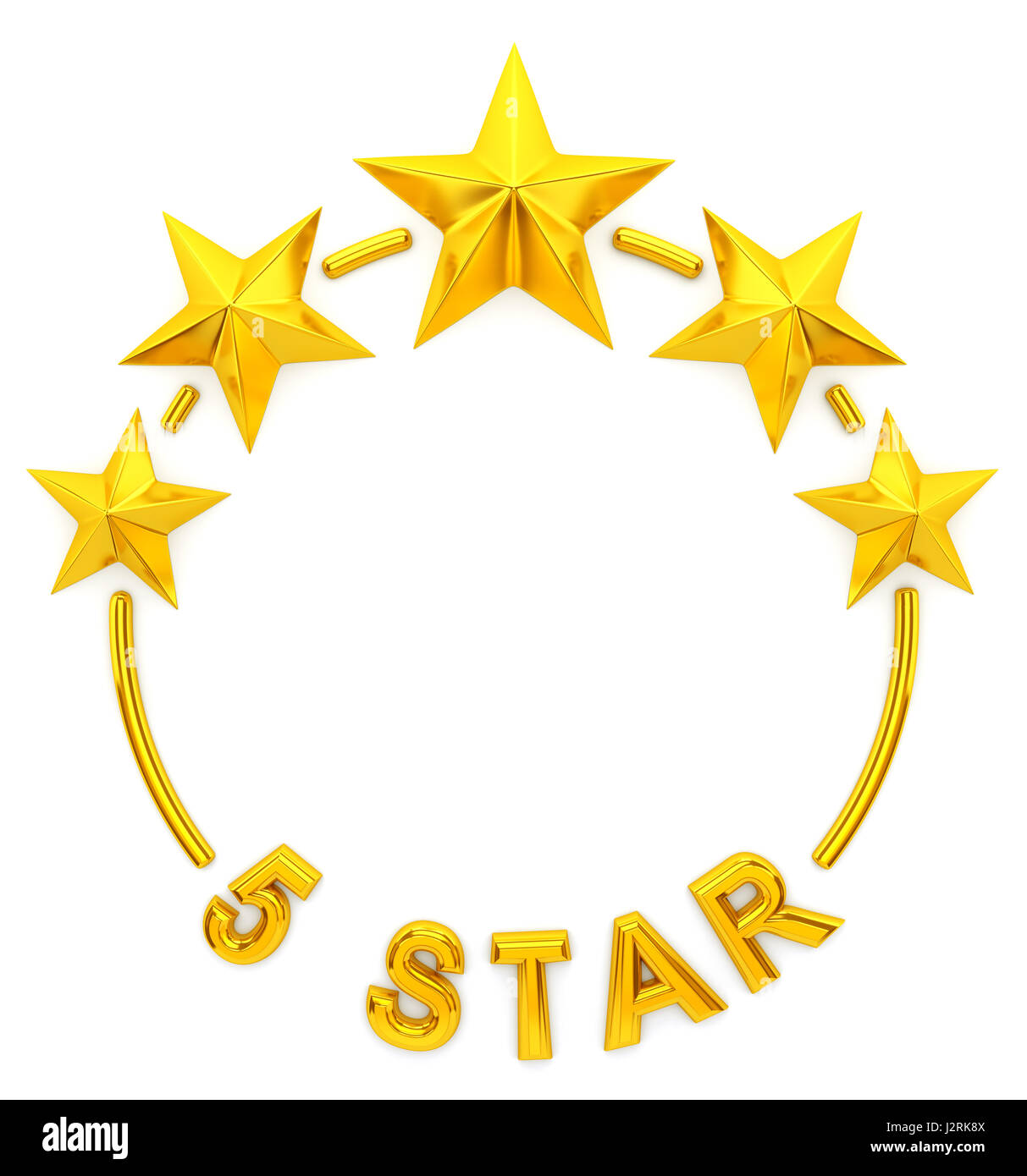 Five golden stars - 3d rendering Stock Photo - Alamy