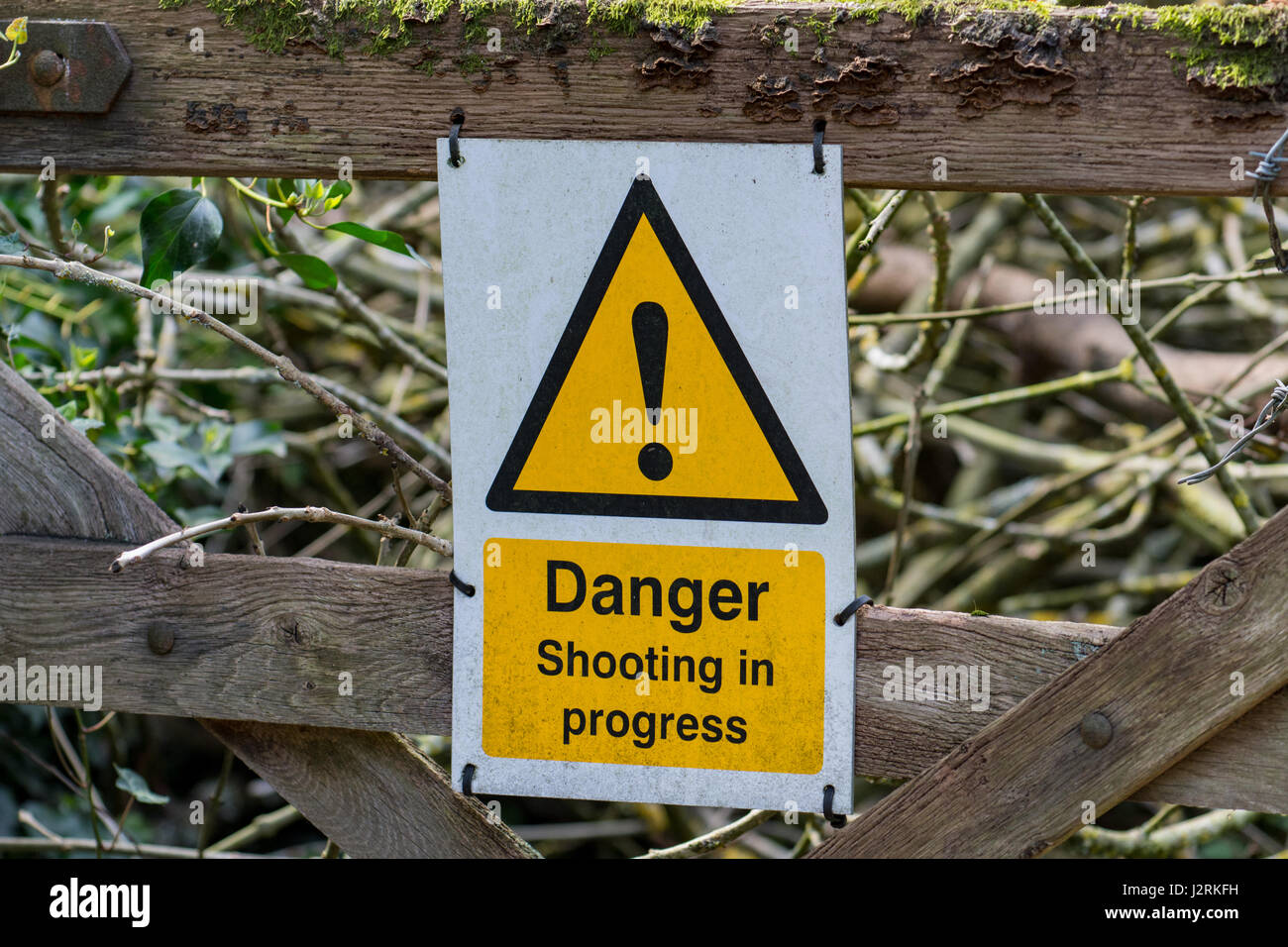 Warning shooting in progress hi-res stock photography and images - Alamy
