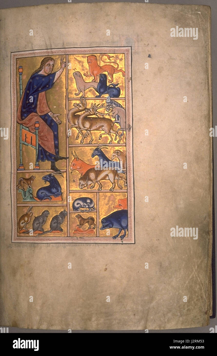 This page from the Aberdeen Bestiary includes the names of various ...