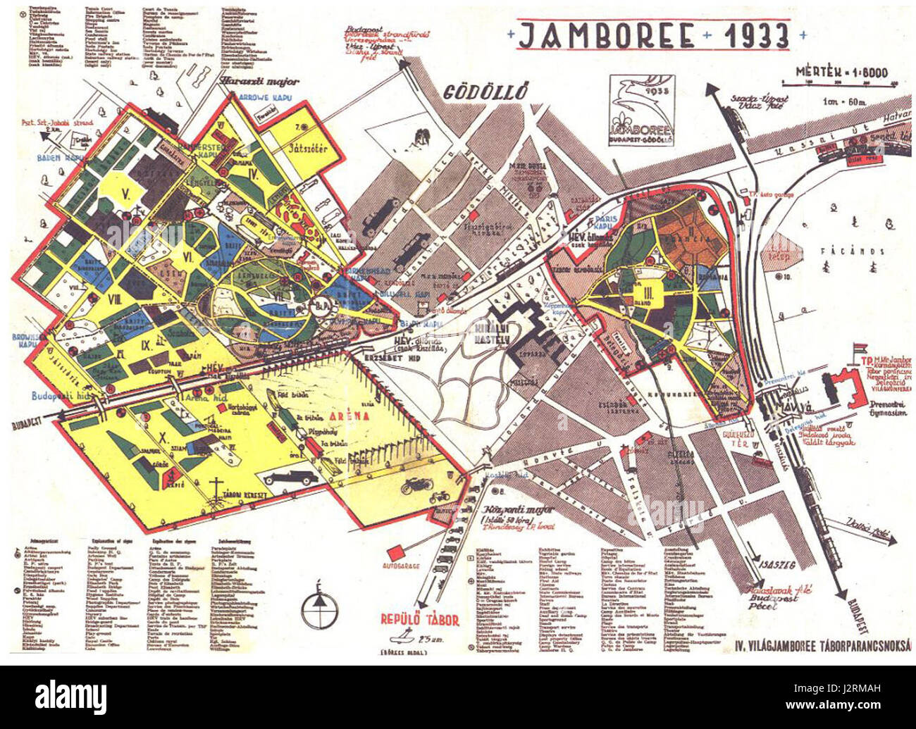 The 4th World Jamboree map illustrates the global gathering of Scouts ...