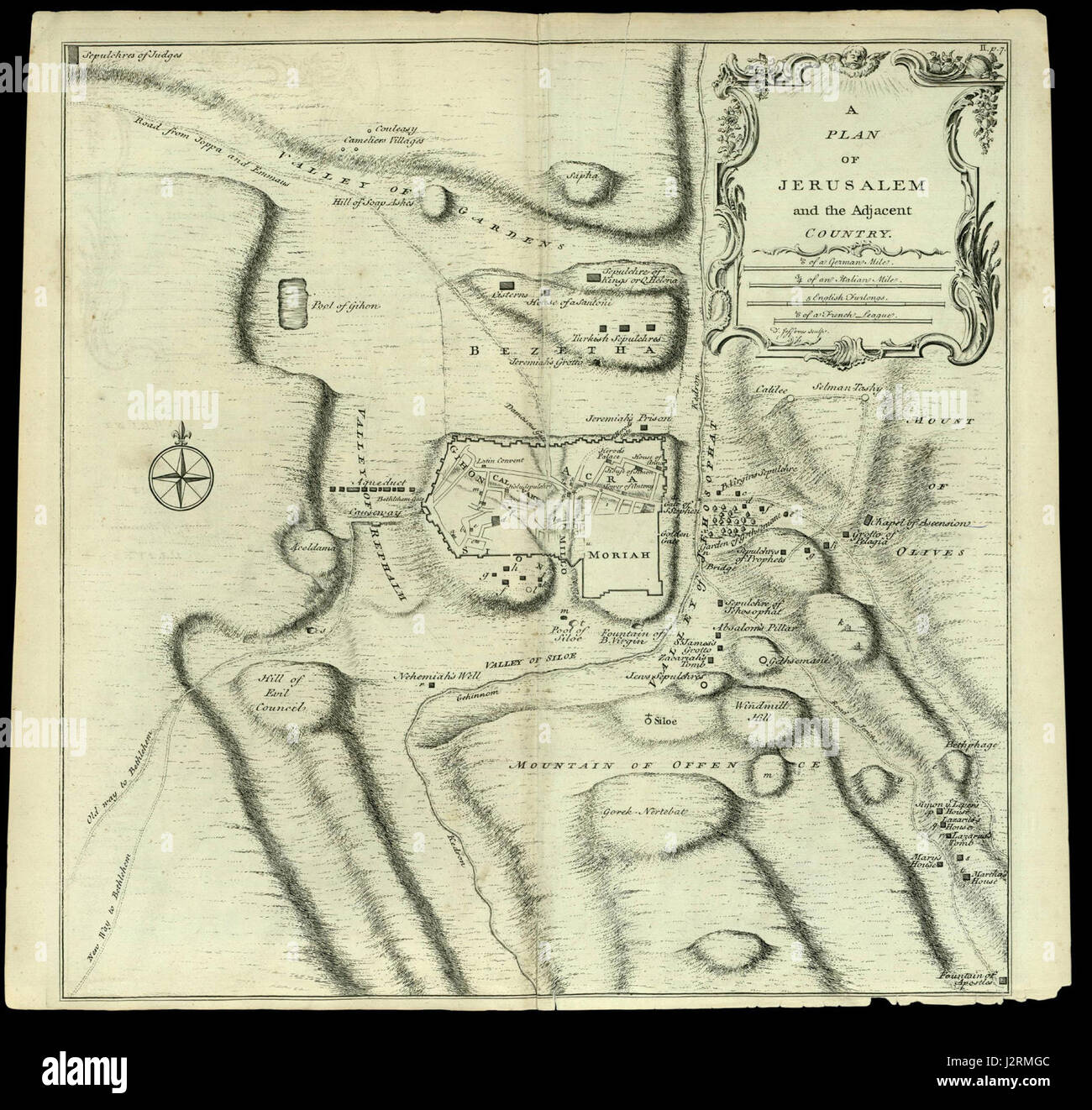 Map jerusalem ancient hi-res stock photography and images - Alamy