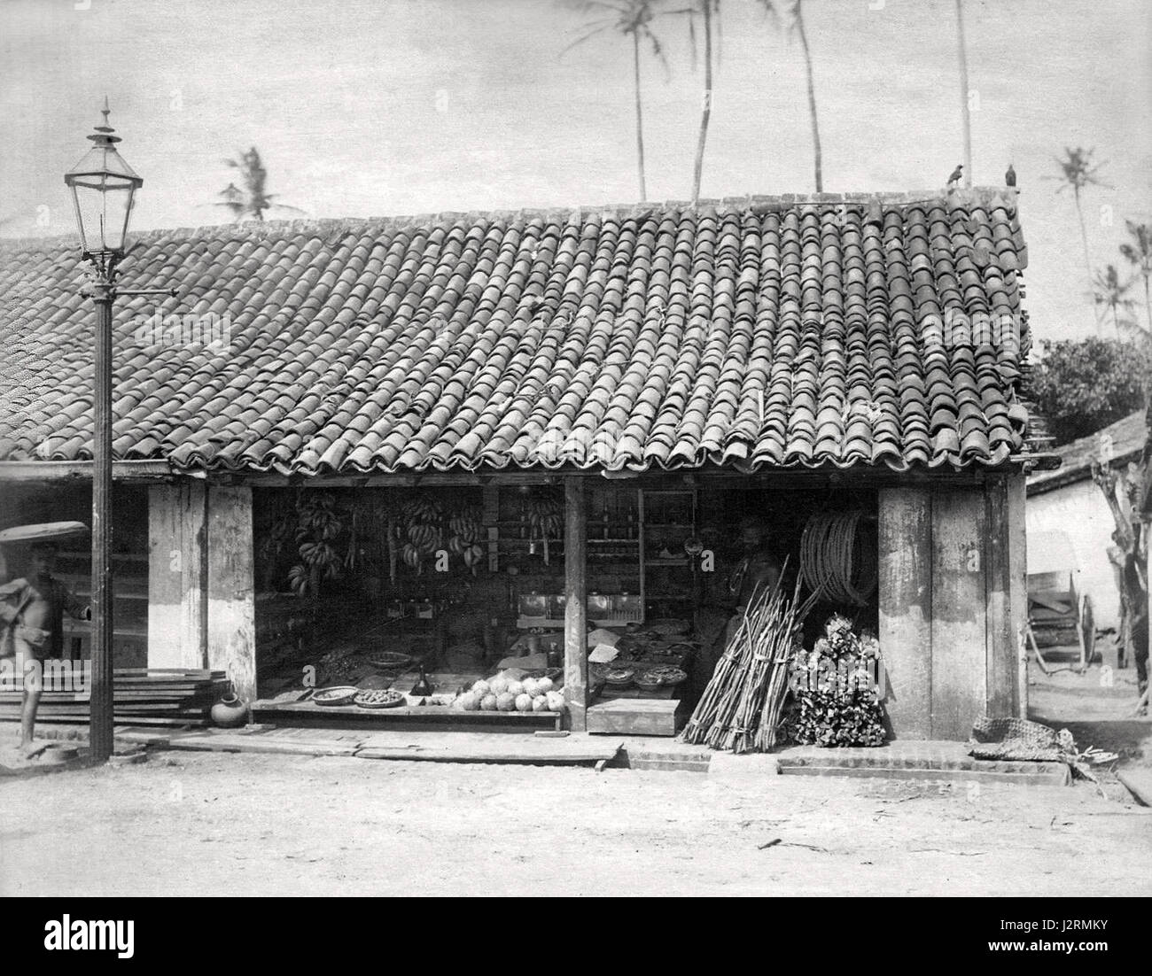 1880s market shop in Pettah Colombo Sri Lanka Ceylon Stock Photo - Alamy