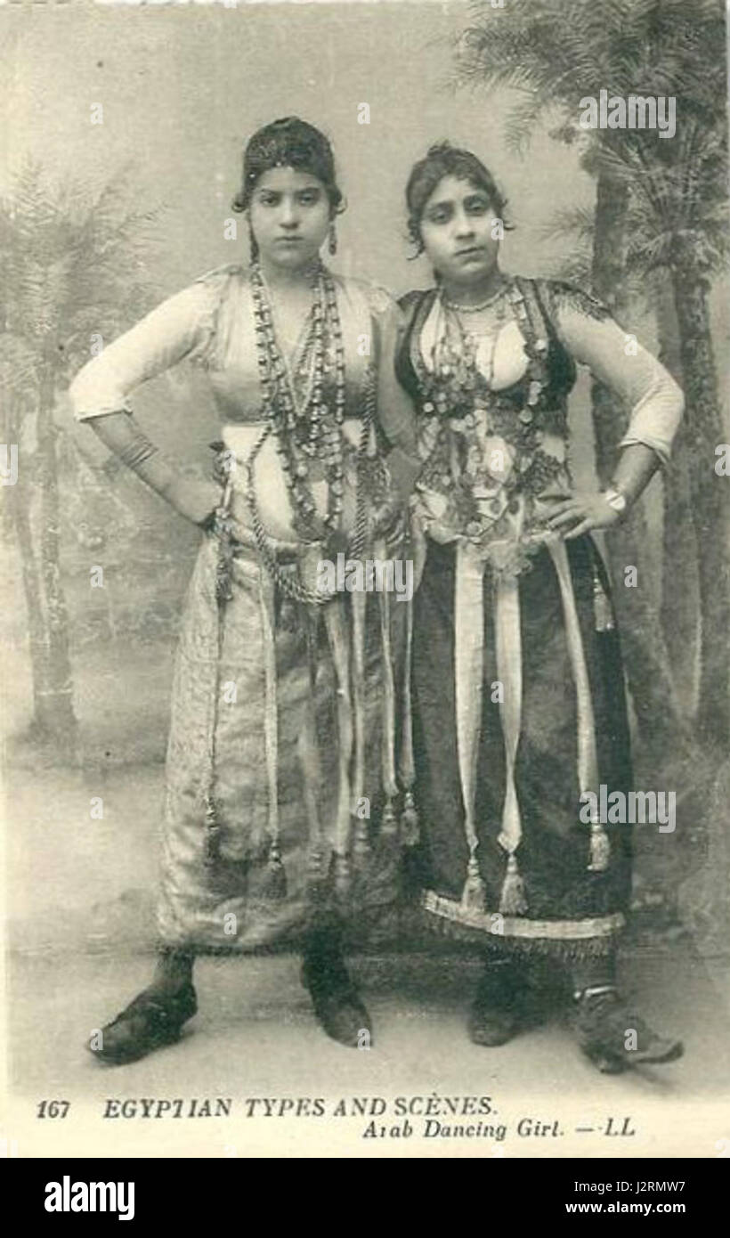 167 Egyptian types and scenes - Arab Dancing Girls Stock Photo - Alamy