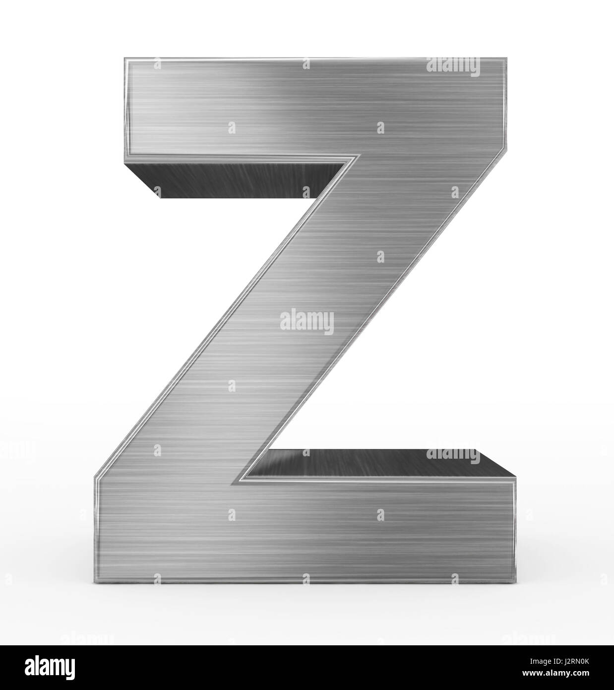 letter Z 3d metal isolated on white - 3d rendering Stock Photo - Alamy