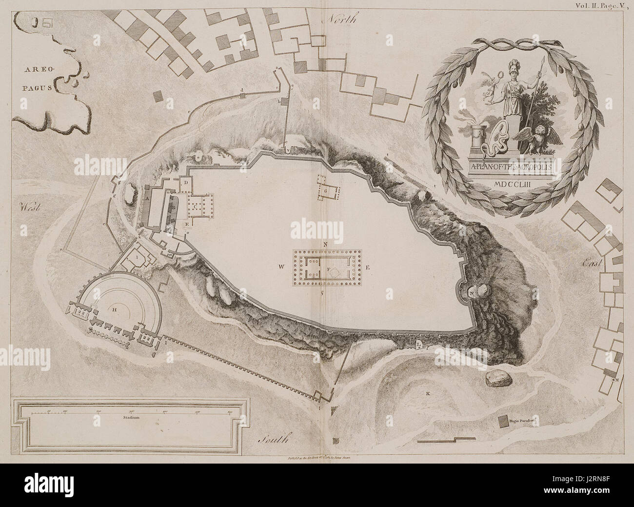 This detailed plan of the Acropolis, created by James Stuart and ...