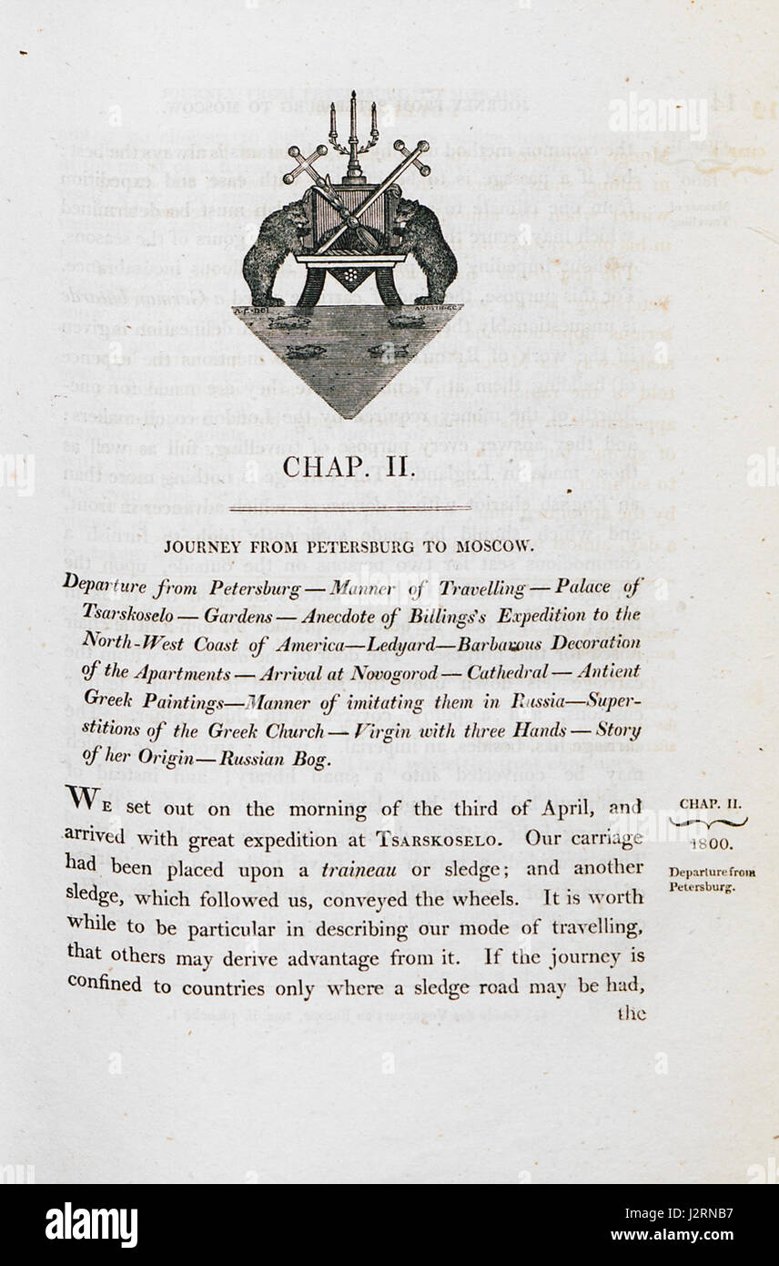 The Arms of Novgorod, depicted by Edward Daniel Clarke in 1810 ...