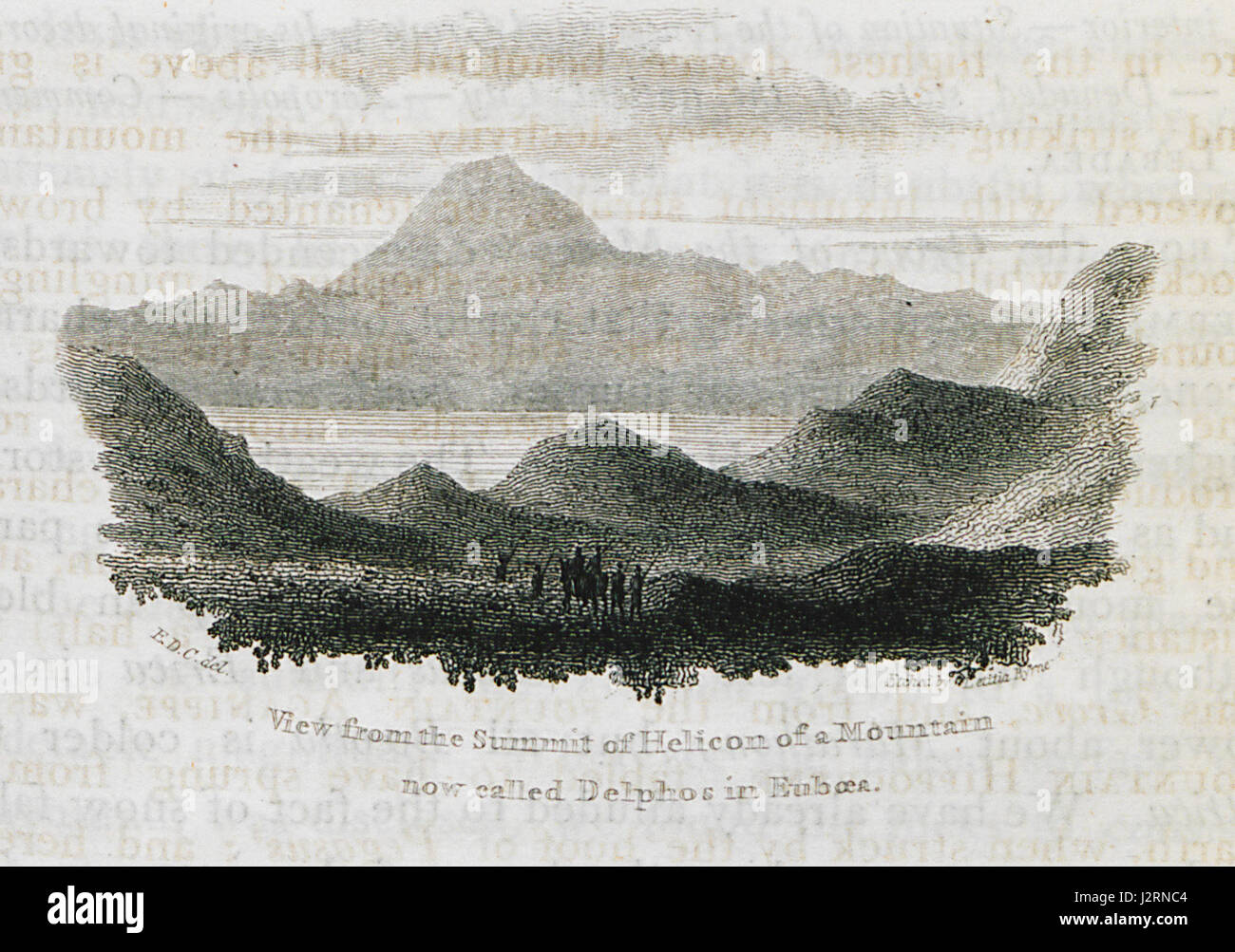 This 1816 painting by Edward Daniel Clarke captures the view of Mount ...