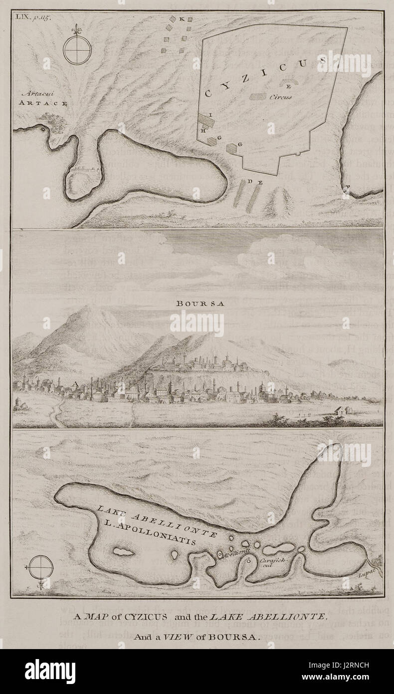 This map by Richard Pococke from 1745 shows the ancient city of Cyzicus ...