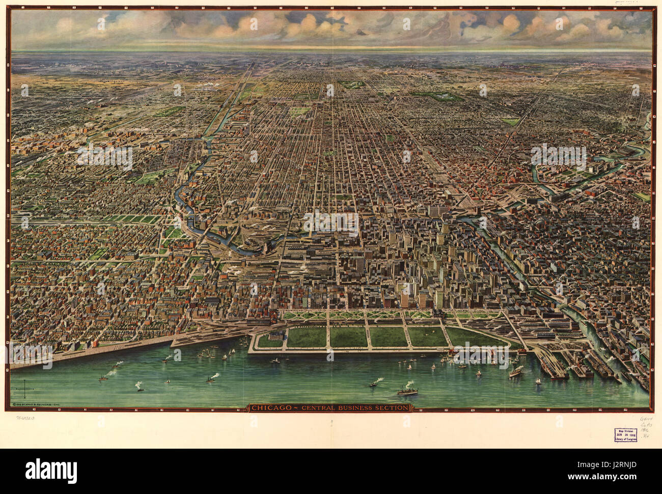This 1916 map of Chicago depicts the cityâ€™s infrastructure and urban ...