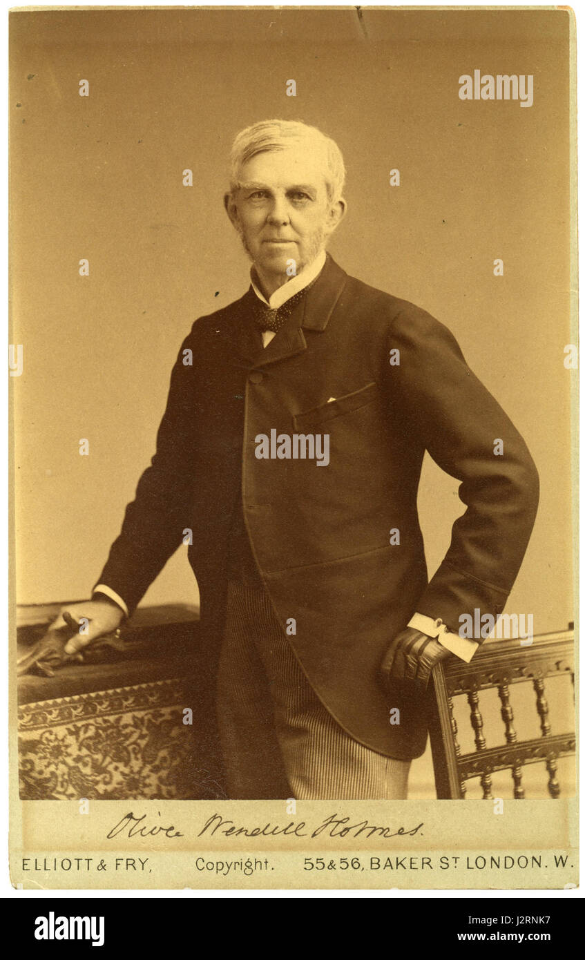 A portrait of Oliver Wendell Holmes Sr., captured in 1886 by the ...