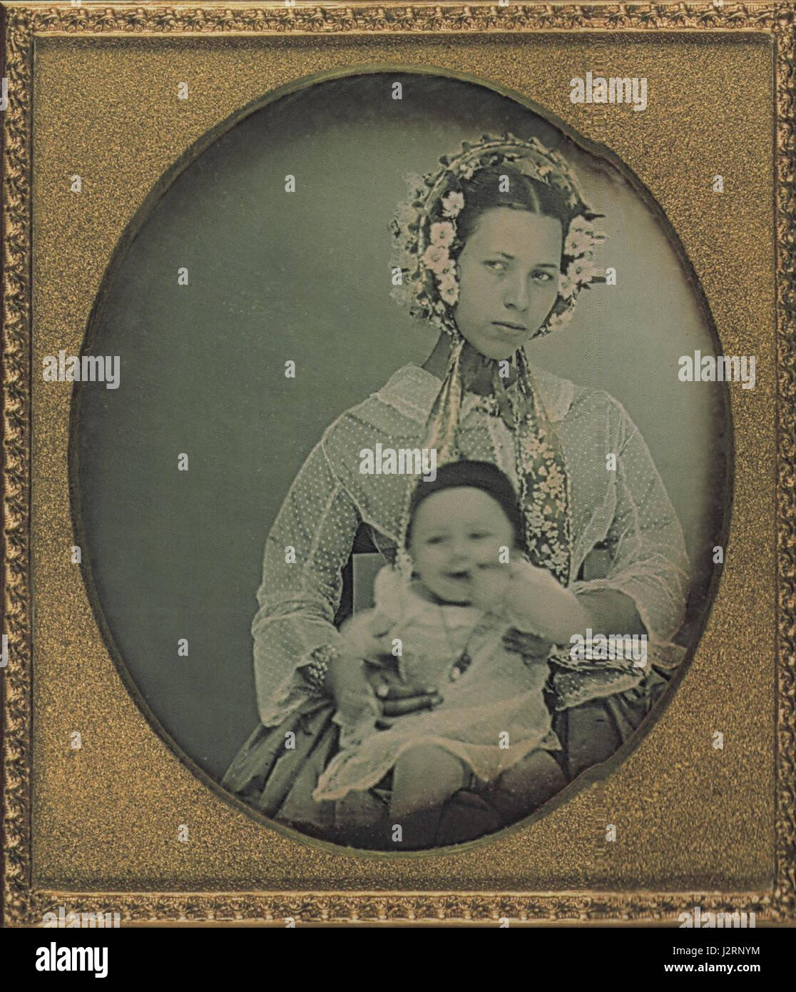 This 1855 portrait of a Brazilian woman with her baby reflects the ...