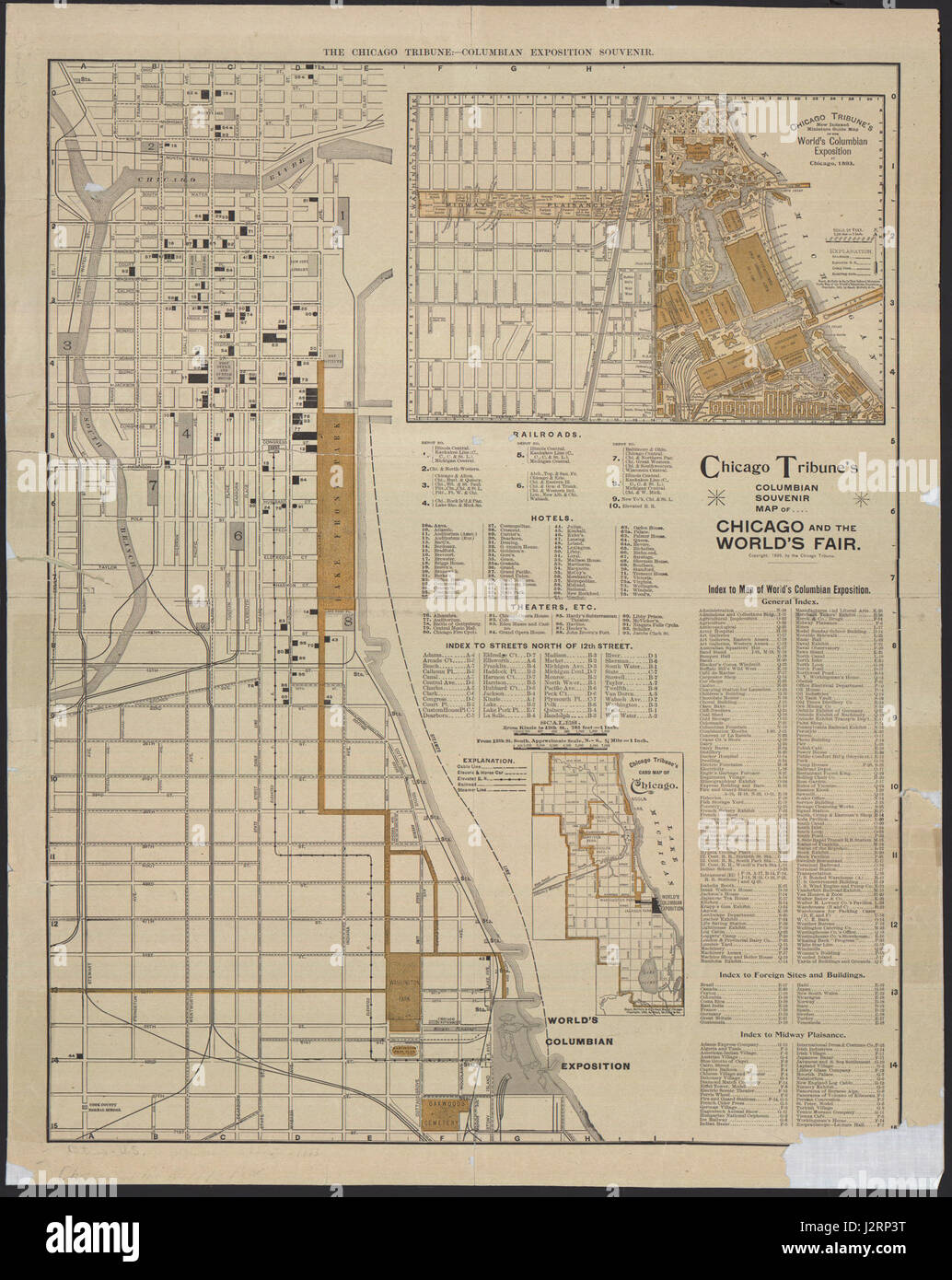 Map of tribune hi-res stock photography and images - Alamy