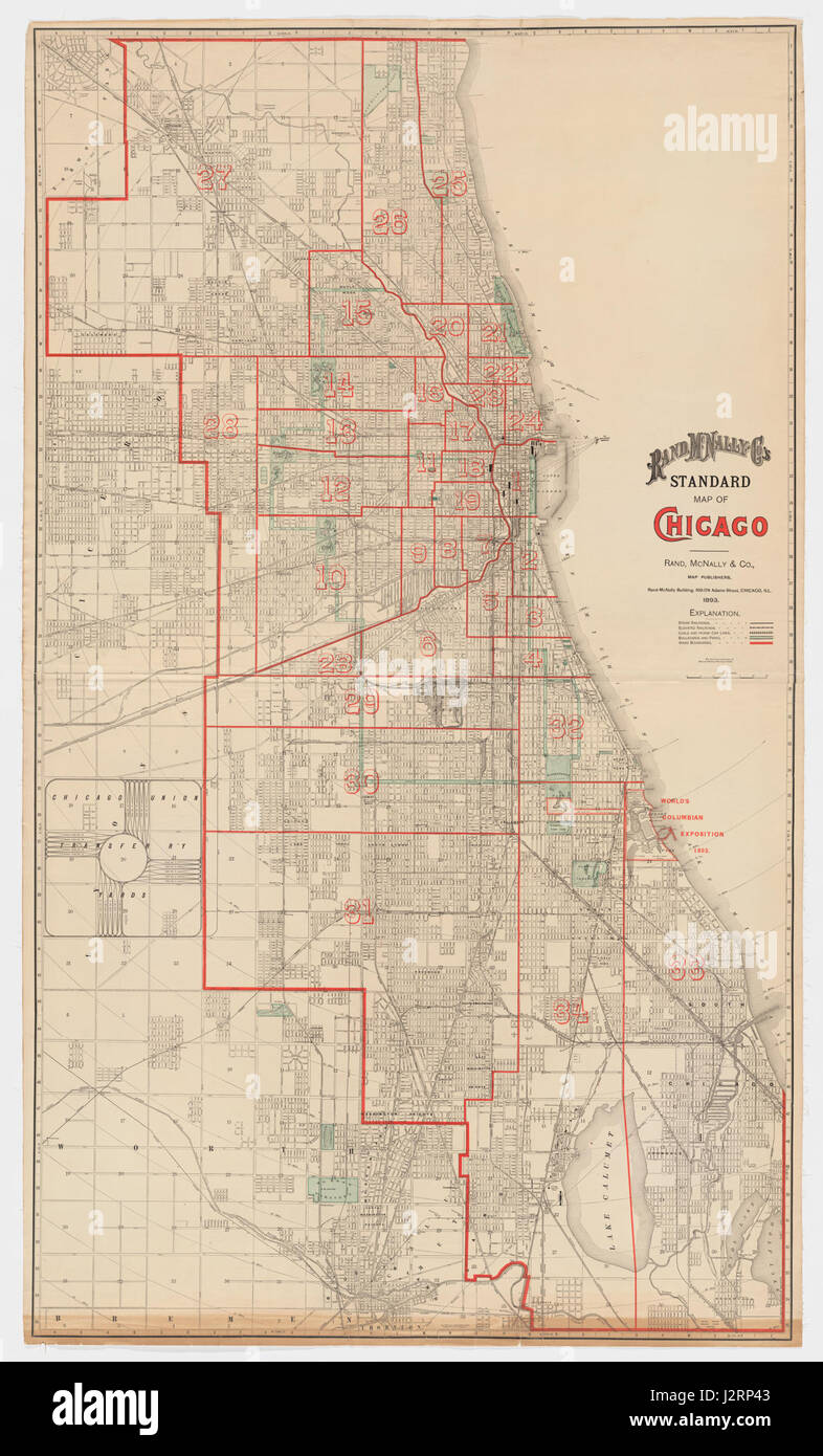 Map of chicago 1893 hi-res stock photography and images - Alamy