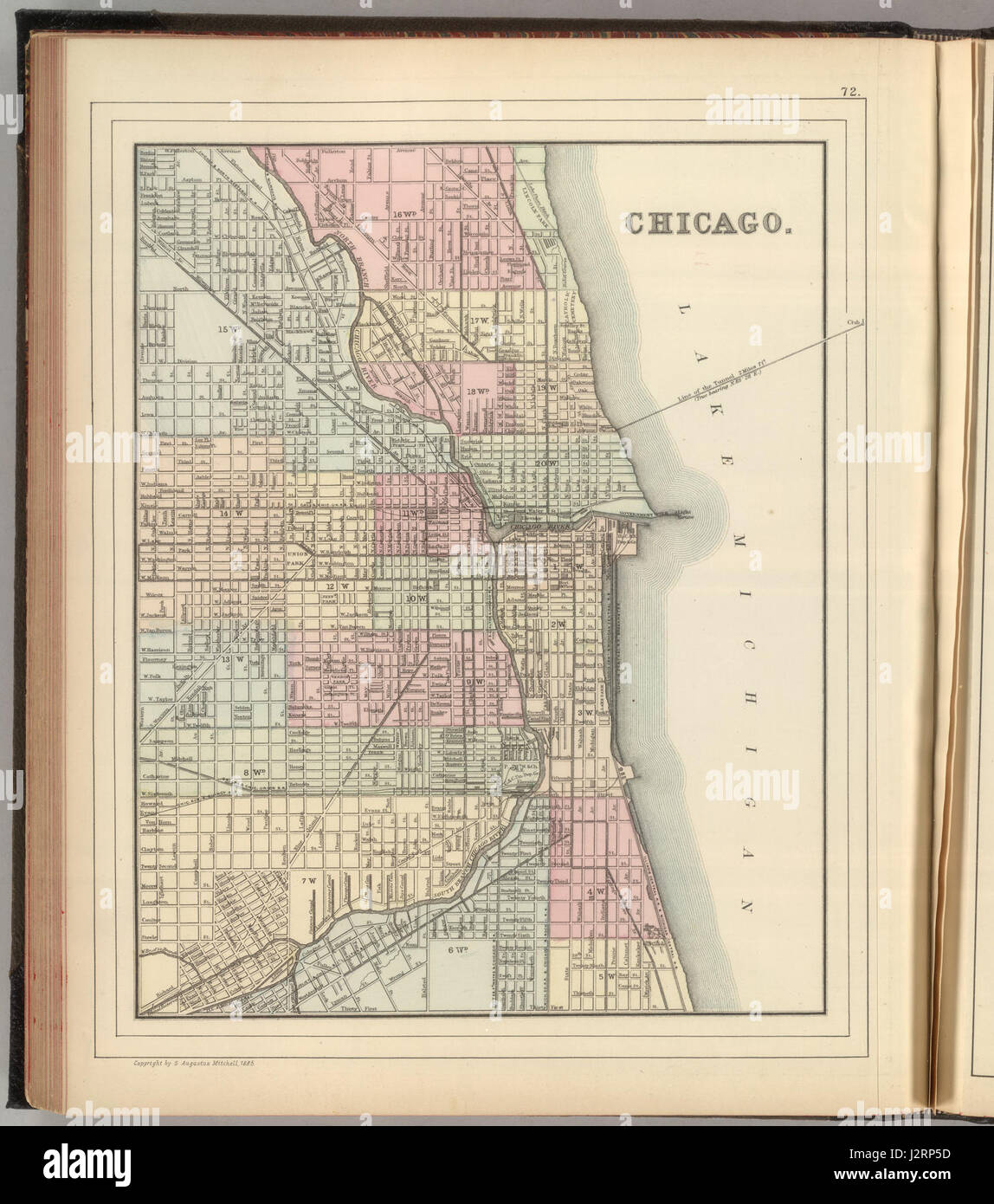 1880s chicago map hi-res stock photography and images - Alamy