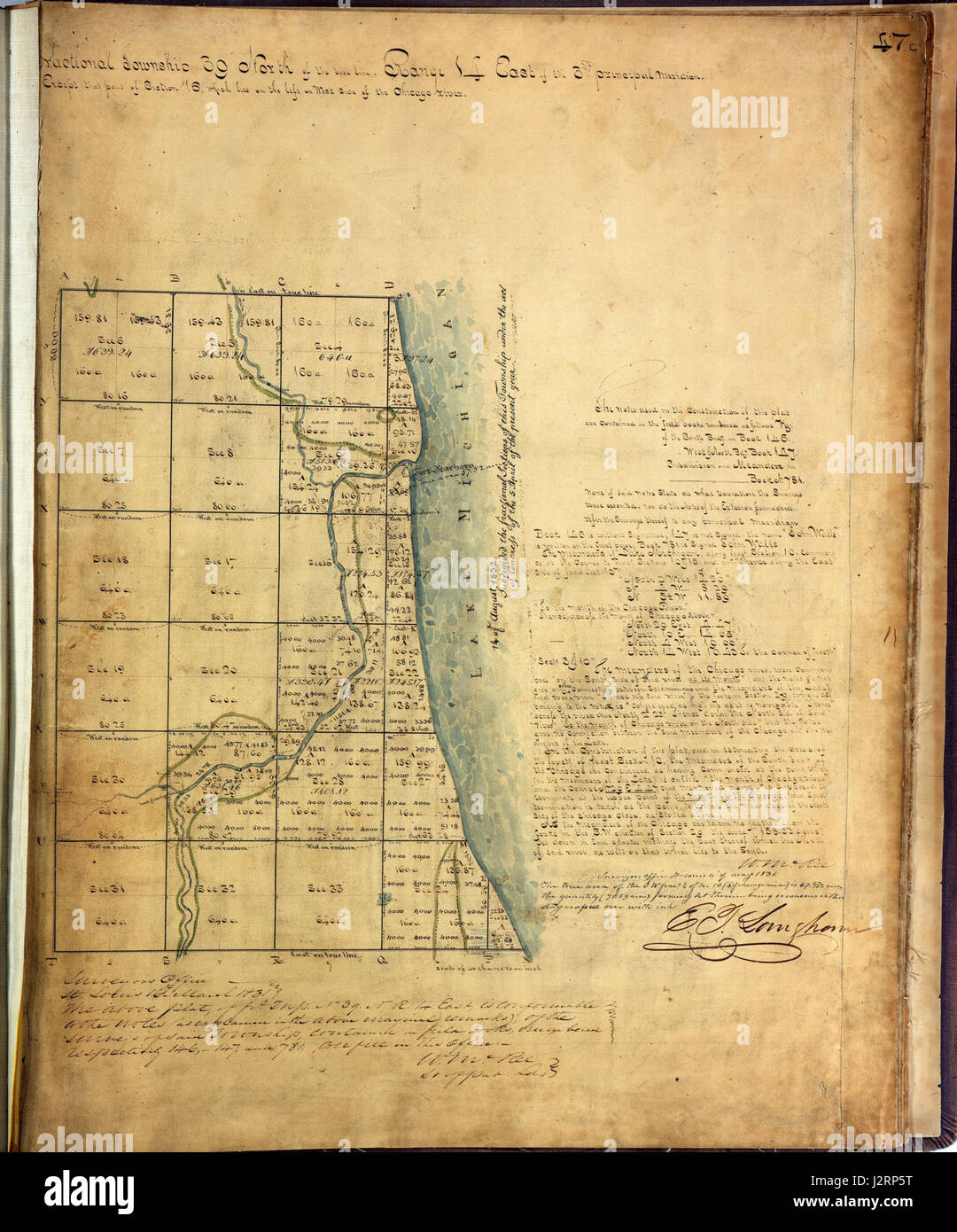 The 1831 survey of Chicago provides a detailed historical map and ...