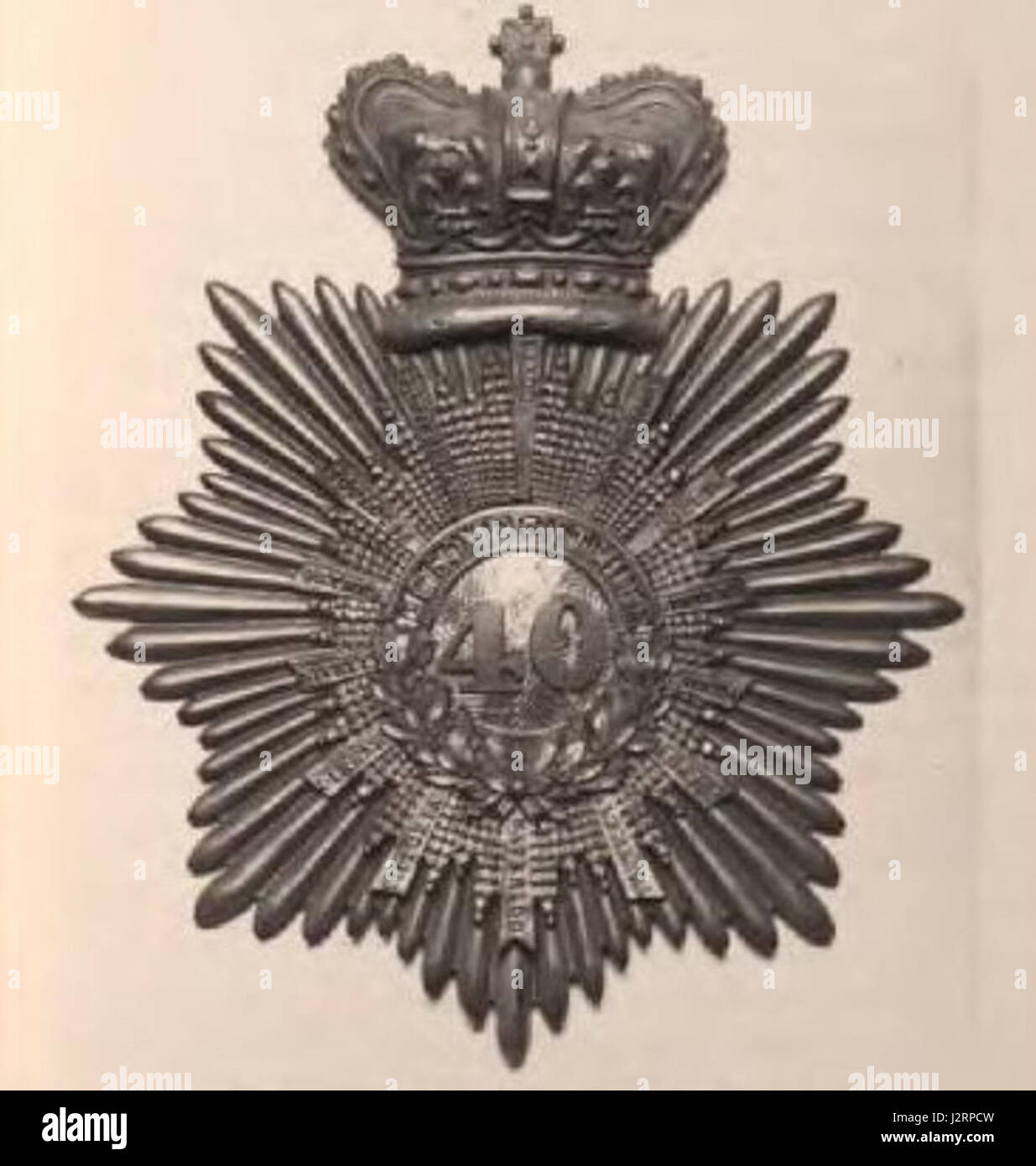 The *40th Regiment of Foot* badge was an insignia worn by soldiers in ...