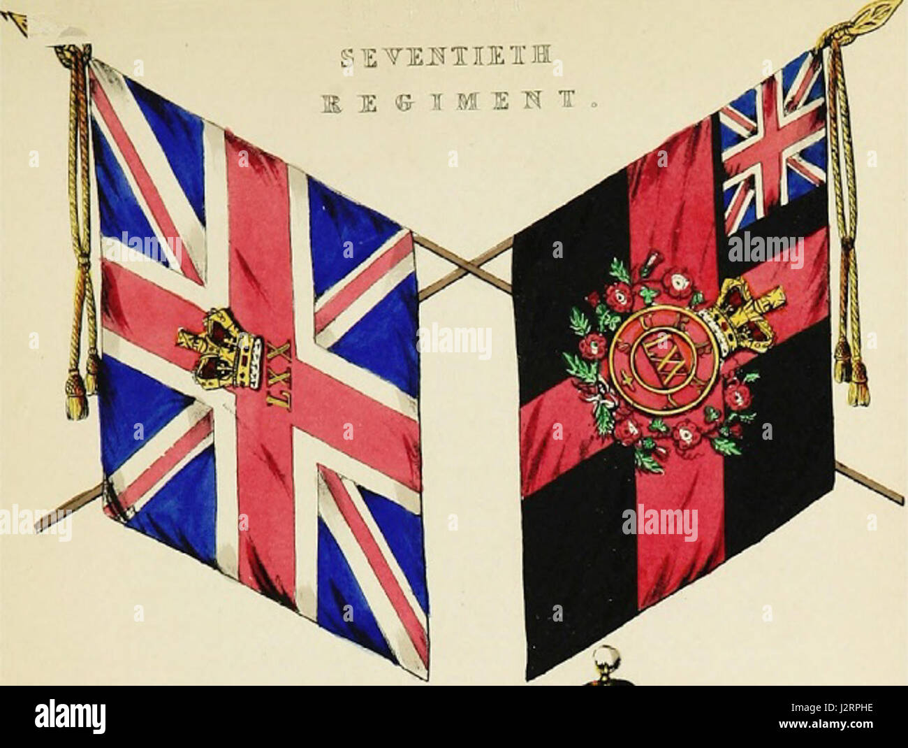 The 70th Foot Colours refers to the regimental flags or standards of ...