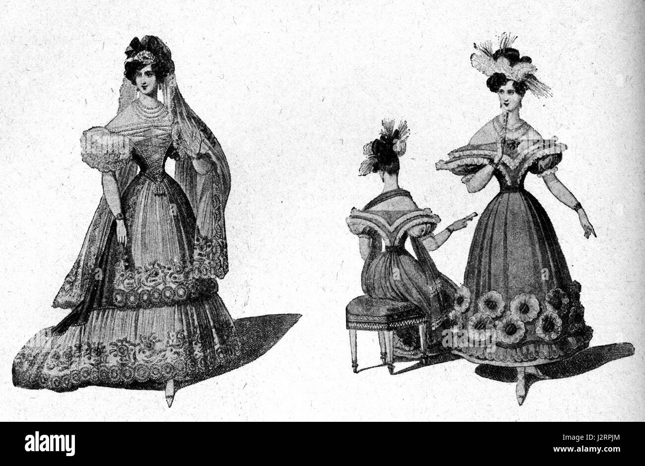 1830s fashion in Vienna Stock Photo - Alamy