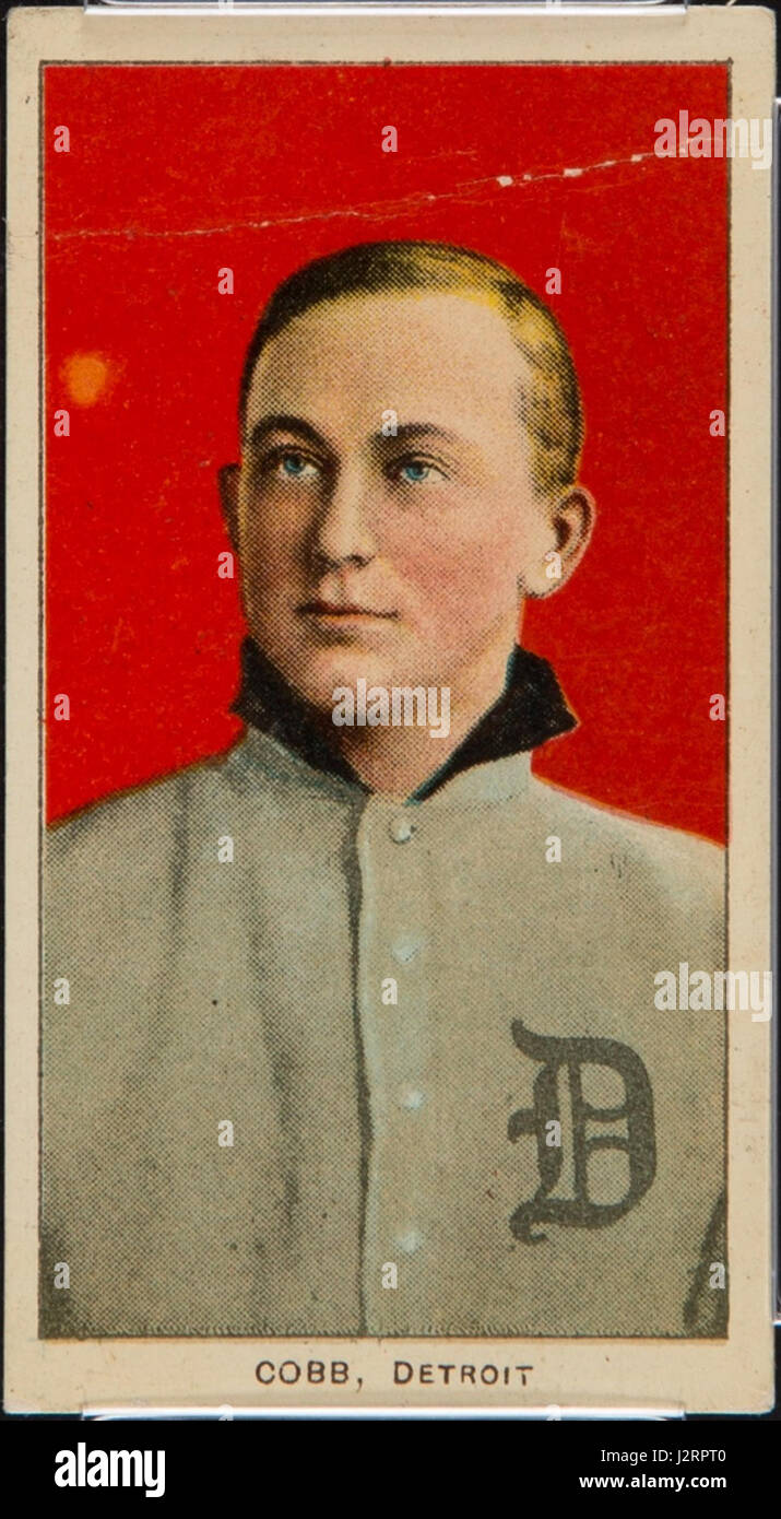 The 1909-1911 T206 Ty Cobb portrait card is one of the most famous ...
