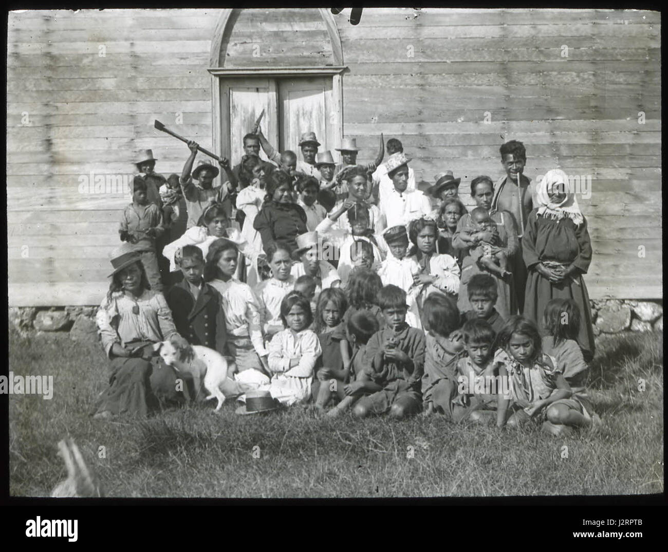 This 1648 illustration by G.T. depicts a group of Easter Islanders ...