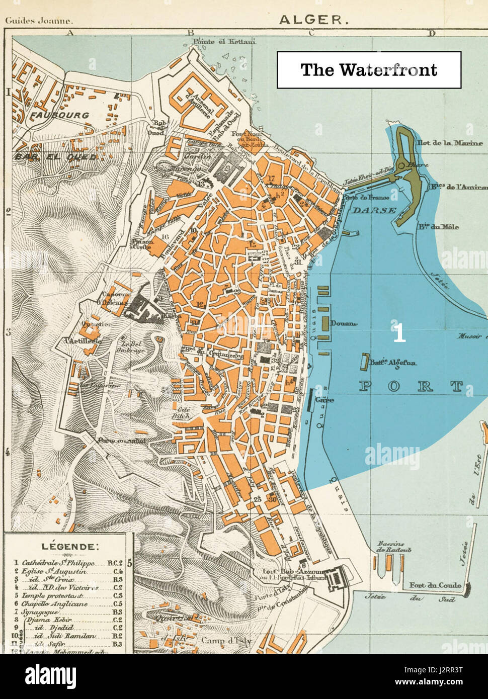 Old map of algiers hi-res stock photography and images - Alamy
