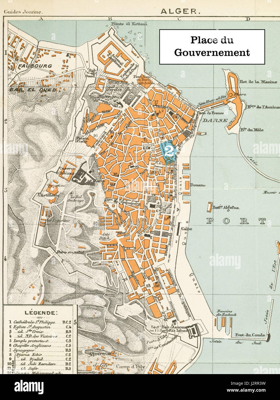 Old map of algiers hi-res stock photography and images - Alamy