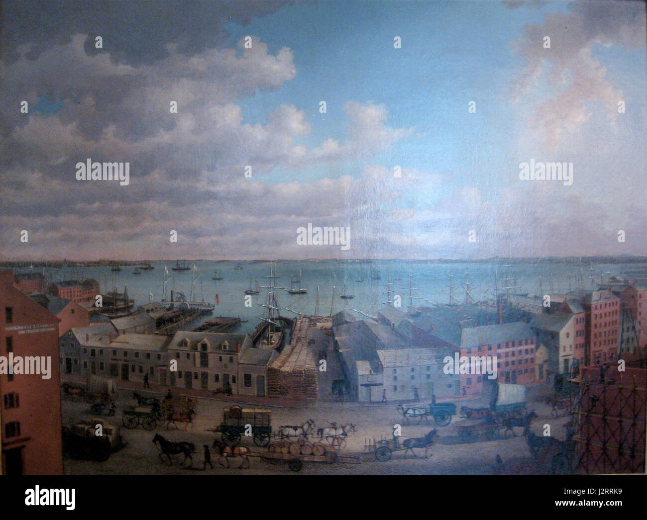 This 1853 painting of Boston Harbor by John White Allen Scott captures ...