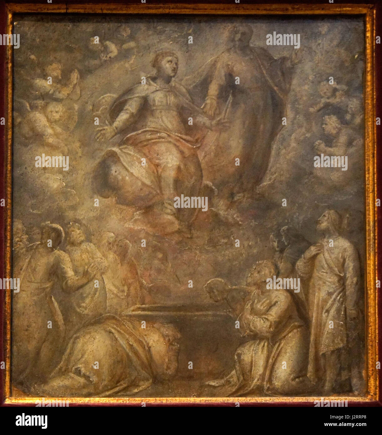 The 1529 painting by Otto Venius depicts the Assumption of the Virgin ...