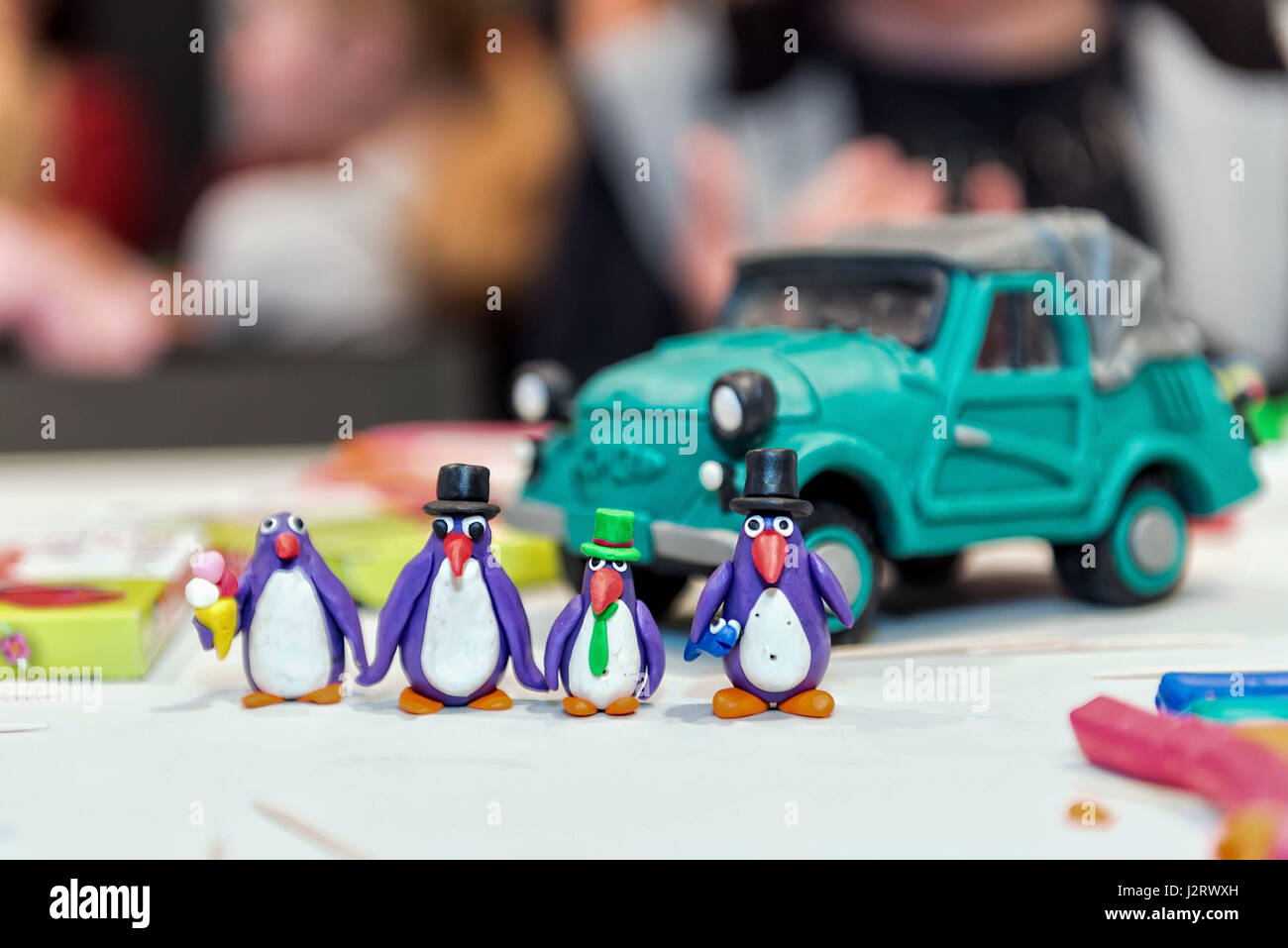 Ideas for children's creativity. Colored figures from plasticine Stock ...