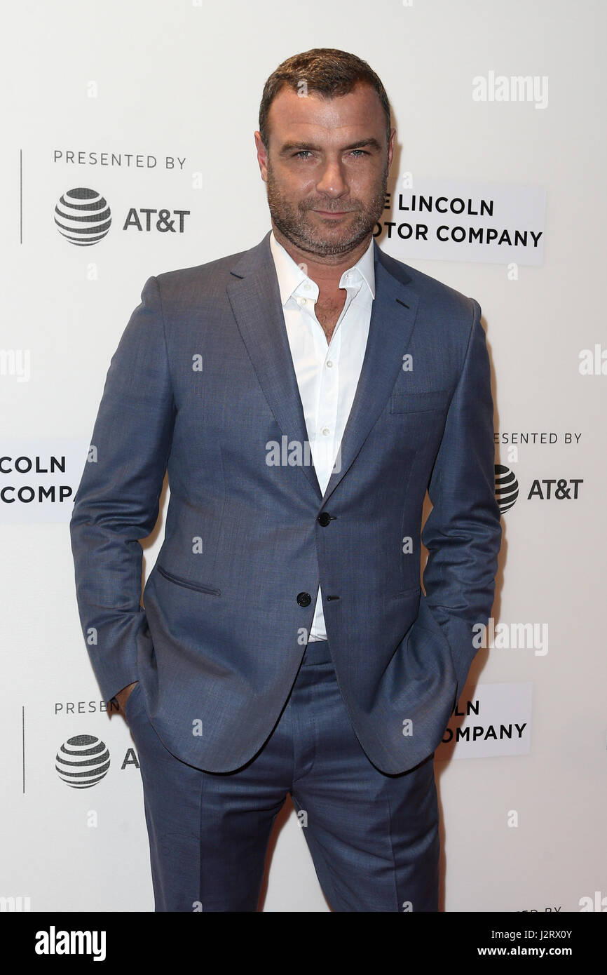 New York, USA. 28th April 2017: Actor Liev Schreiber attends the 'Chuck ...