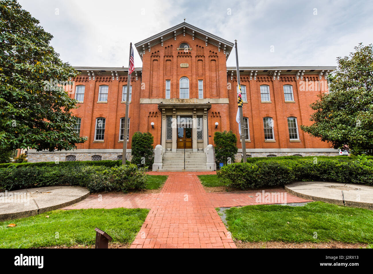 City Hall Court House in Downtown Historic Federick, Maryland Stock ...