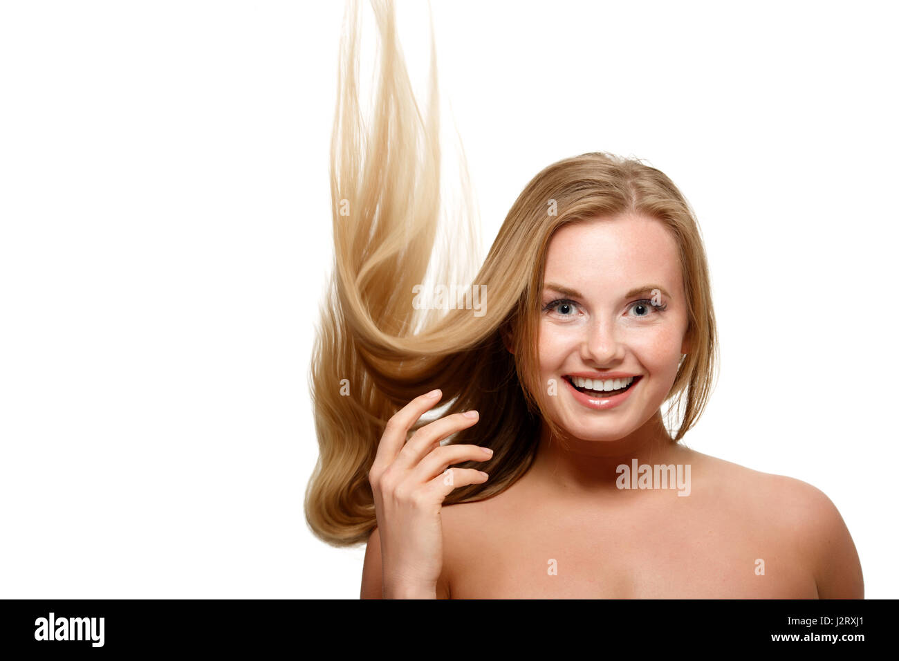 Beautiful woman with developing Stock Photo - Alamy