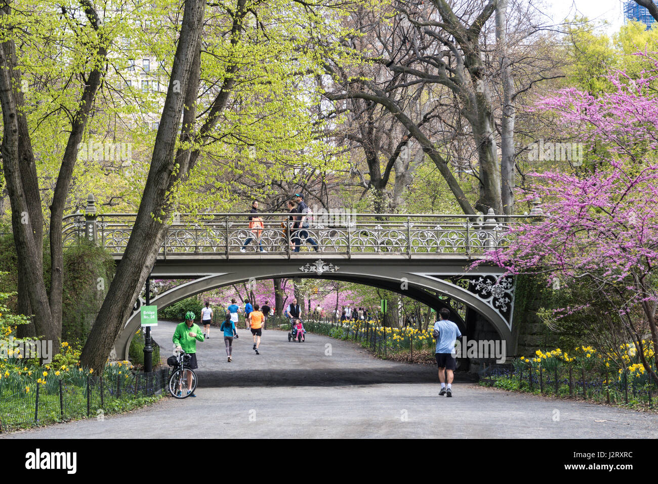 Pedestrian Bridge No. 24 spans the Bridle Path near the South Gatehouse ...