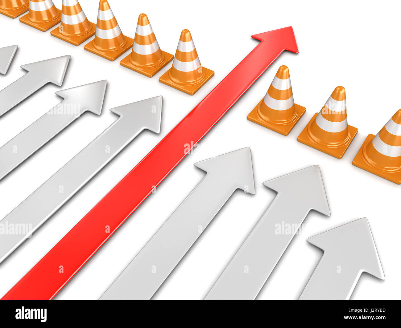 3d arrows. Image with clipping path Stock Photo - Alamy