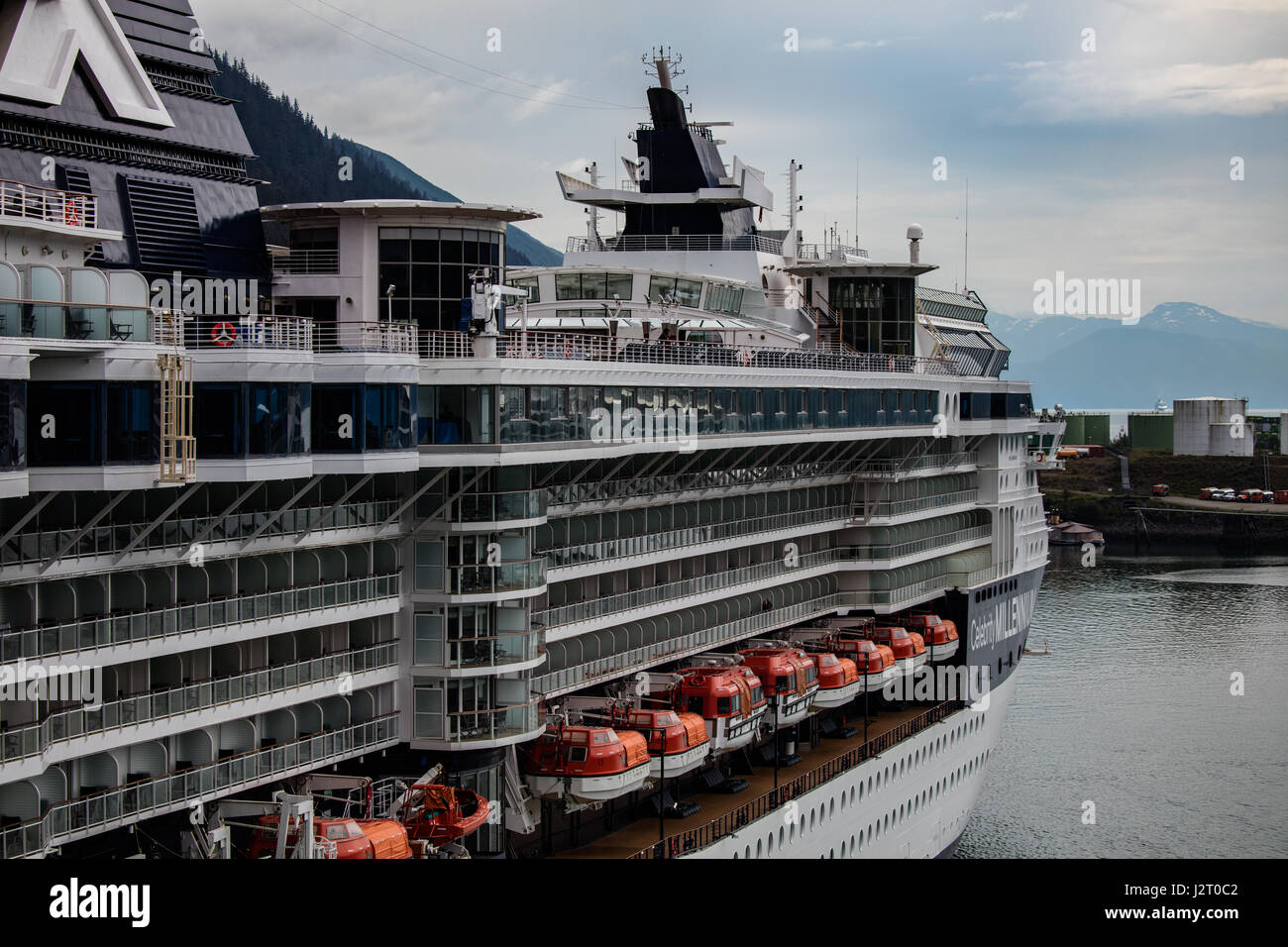 Cruise ships in port at Juneau, Alaska Stock Photo - Alamy