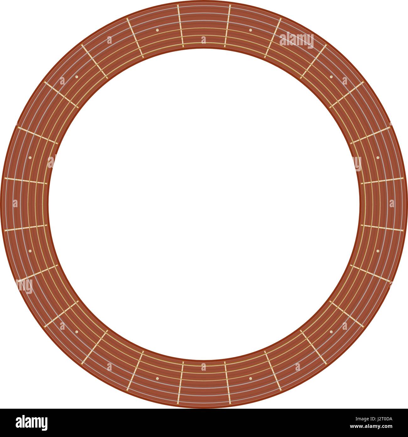 isolated round shaped guitar fretboard vector illustration Stock Vector ...