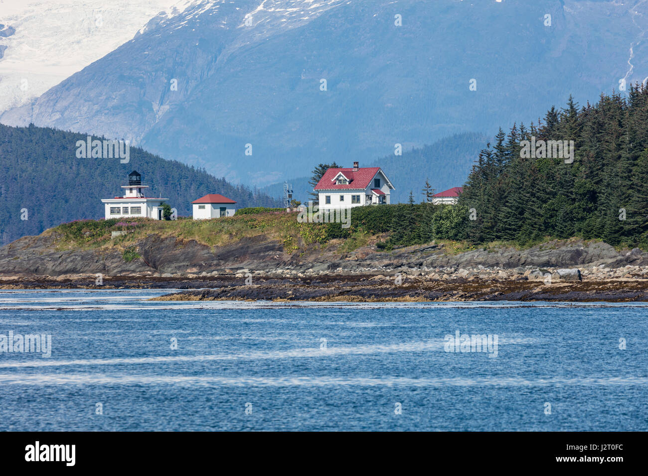 Point Retreat Lighthouse in Alaska Stock Photo - Alamy